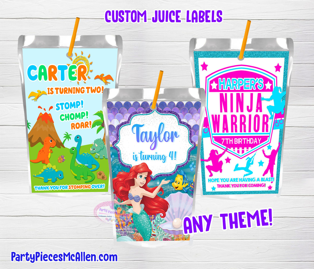 Custom Capri Sun Labels – Party Pieces McAllen