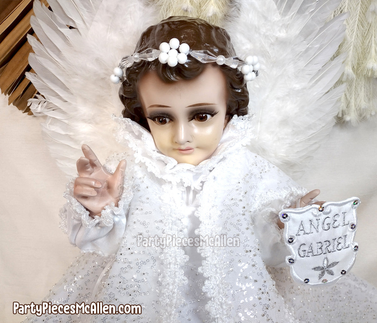 Vestidito Angel Gabriel, Angel Gabriel Baby Jesus White Gown – Party ...