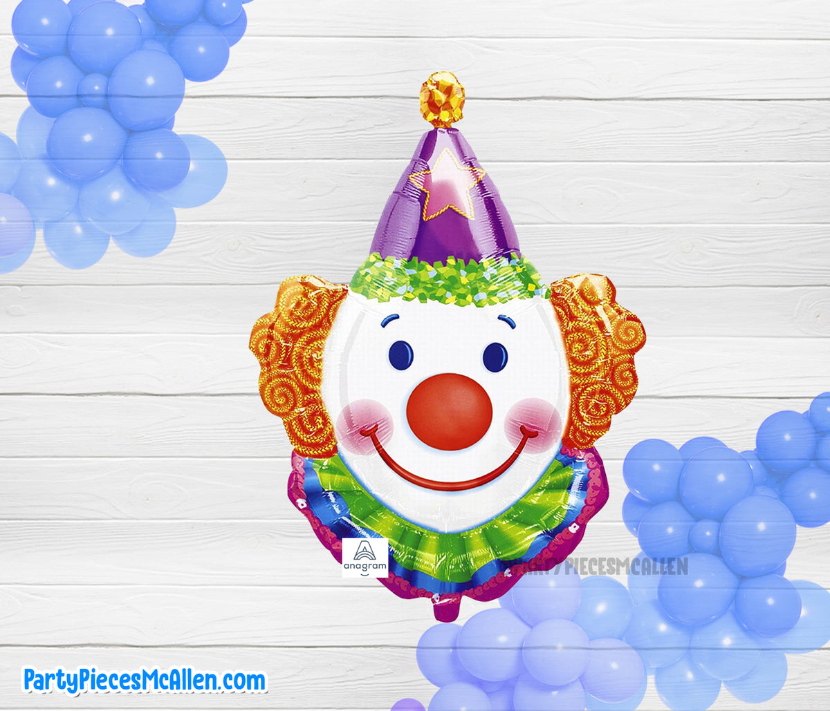 Clown Head Jumbo Shape Foil Balloon – Party Pieces McAllen