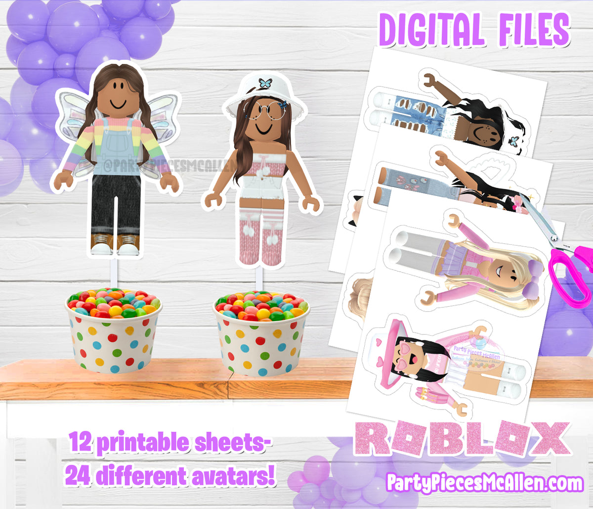 ROBLOX Girls Printables- Cut outs – Party Pieces McAllen