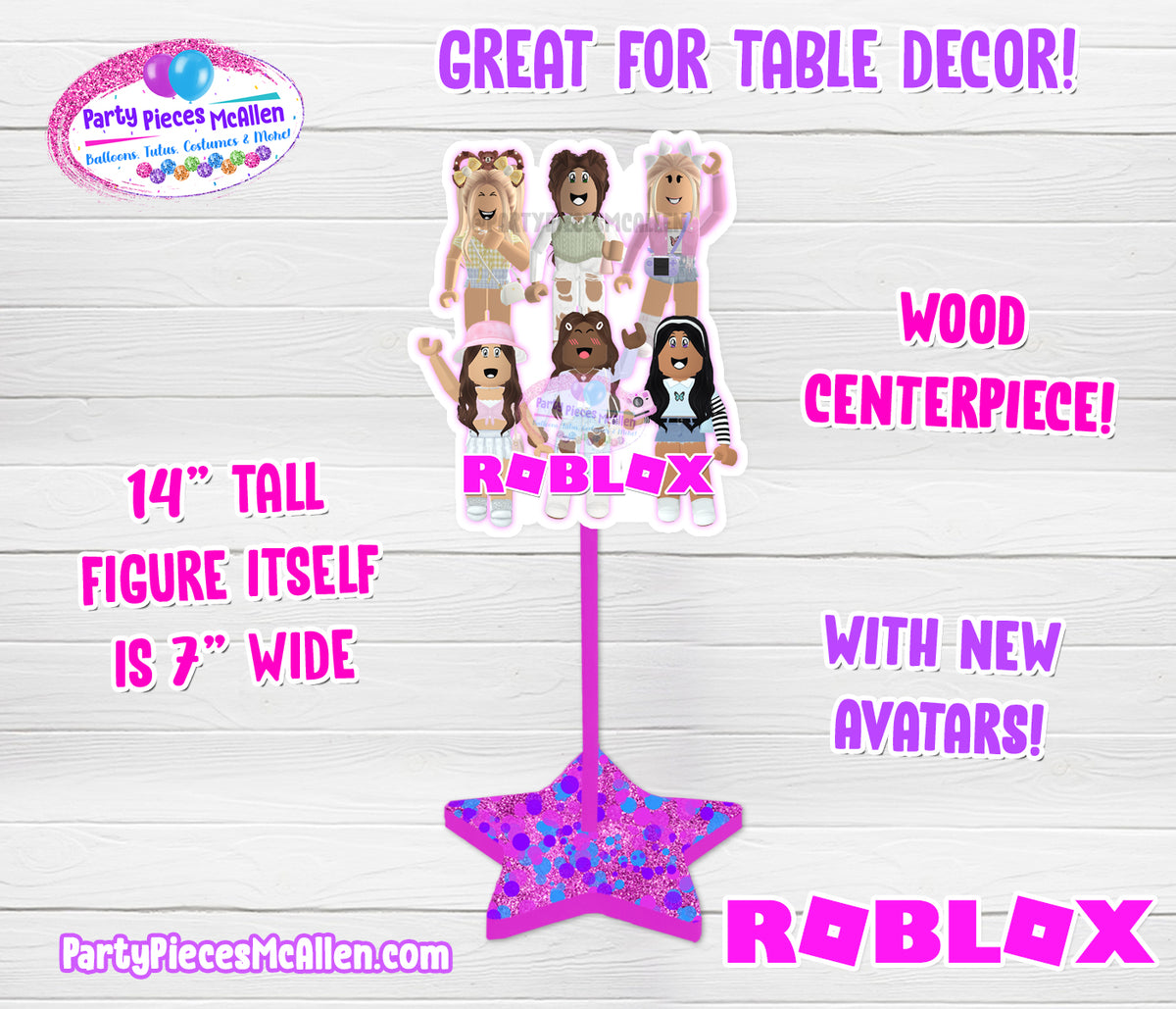 Girls Roblox Centerpiece – Party Pieces McAllen