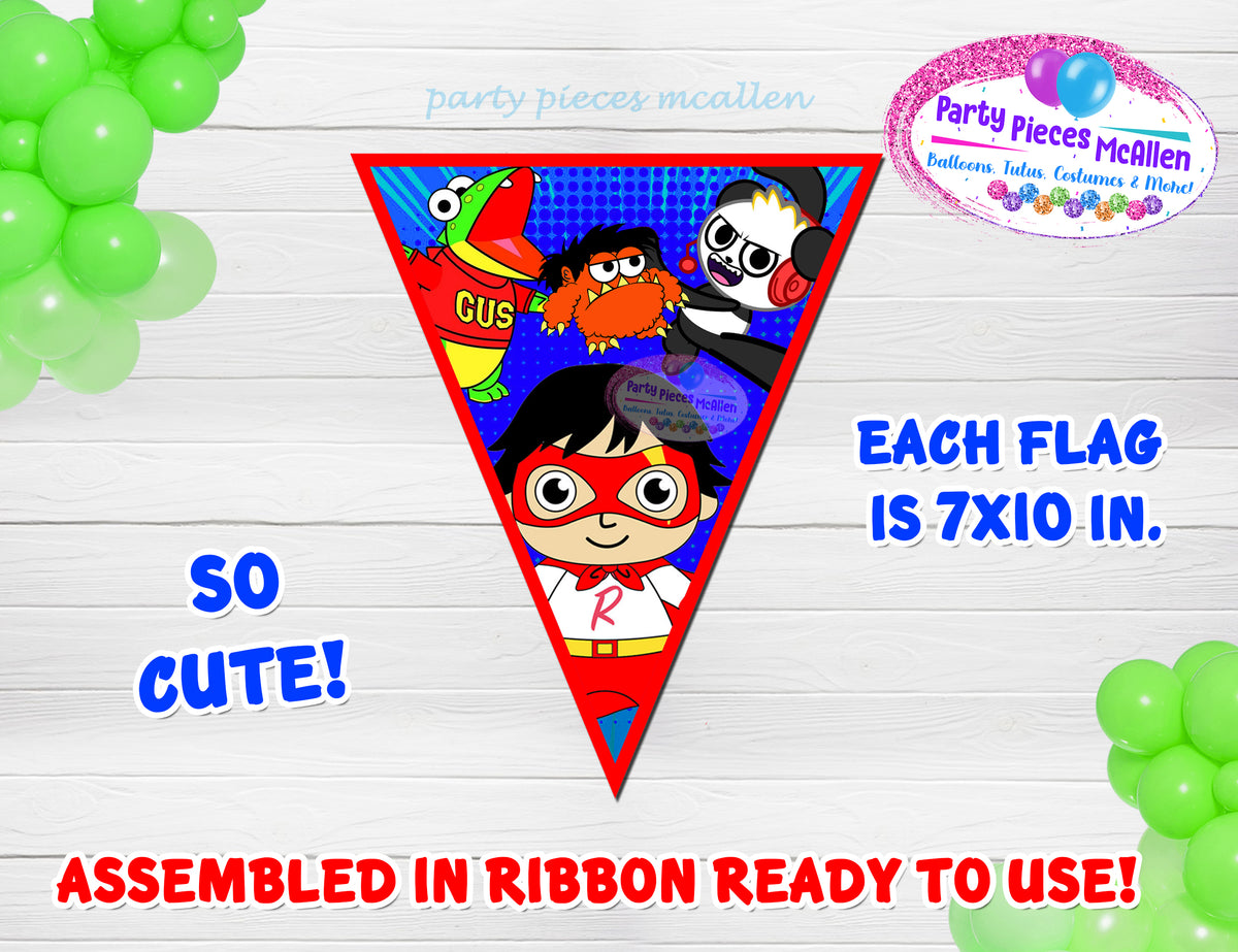 Ryan's World Birthday Custom Banner – Party Pieces McAllen