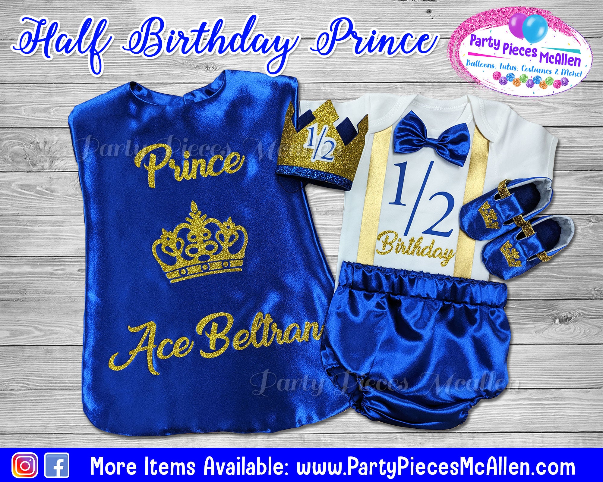 Half Birthday Prince Outfit – Party Pieces McAllen