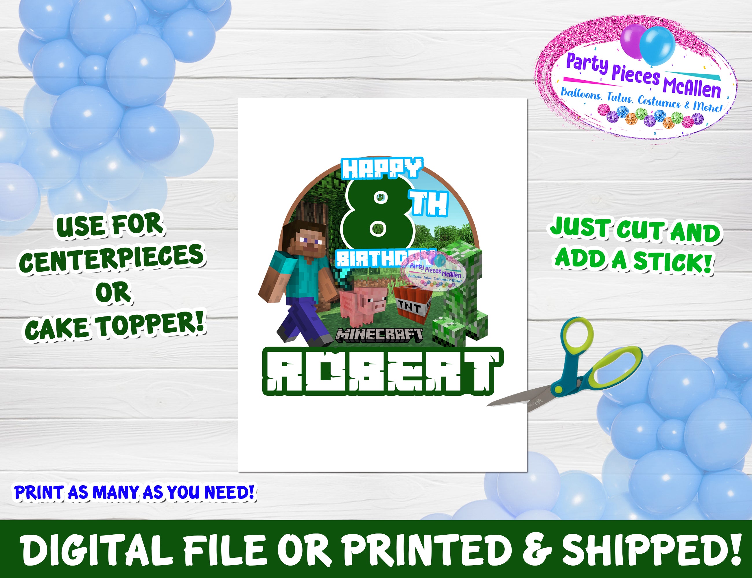 Minecraft Birthday Party – Party Pieces McAllen