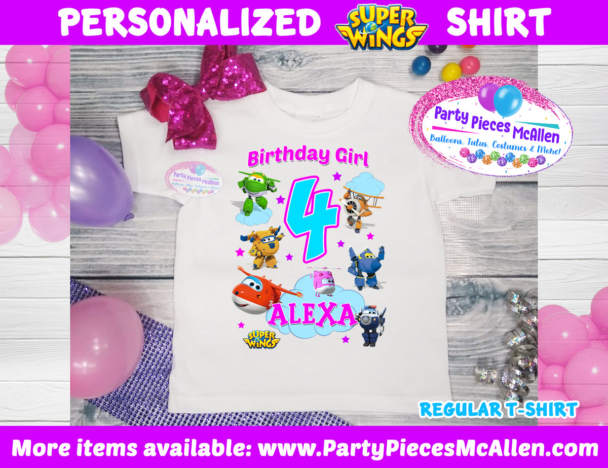 Super Wings Girl Birthday Shirt – Party Pieces McAllen